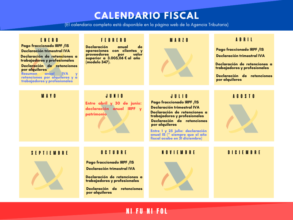 CALENDARIO FISCAL – NI FU NI FOL